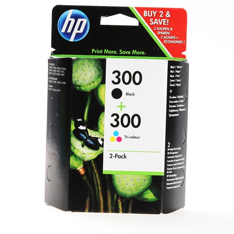 Original HP 300, CN637EE Tintenpatrone Multipack schwarz + color (ca ...