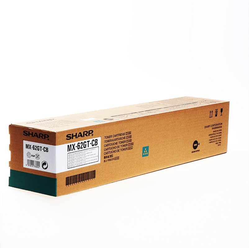 Original Sharp MX-62 GTCA Toner cyan (ca. 40.000 Seiten)